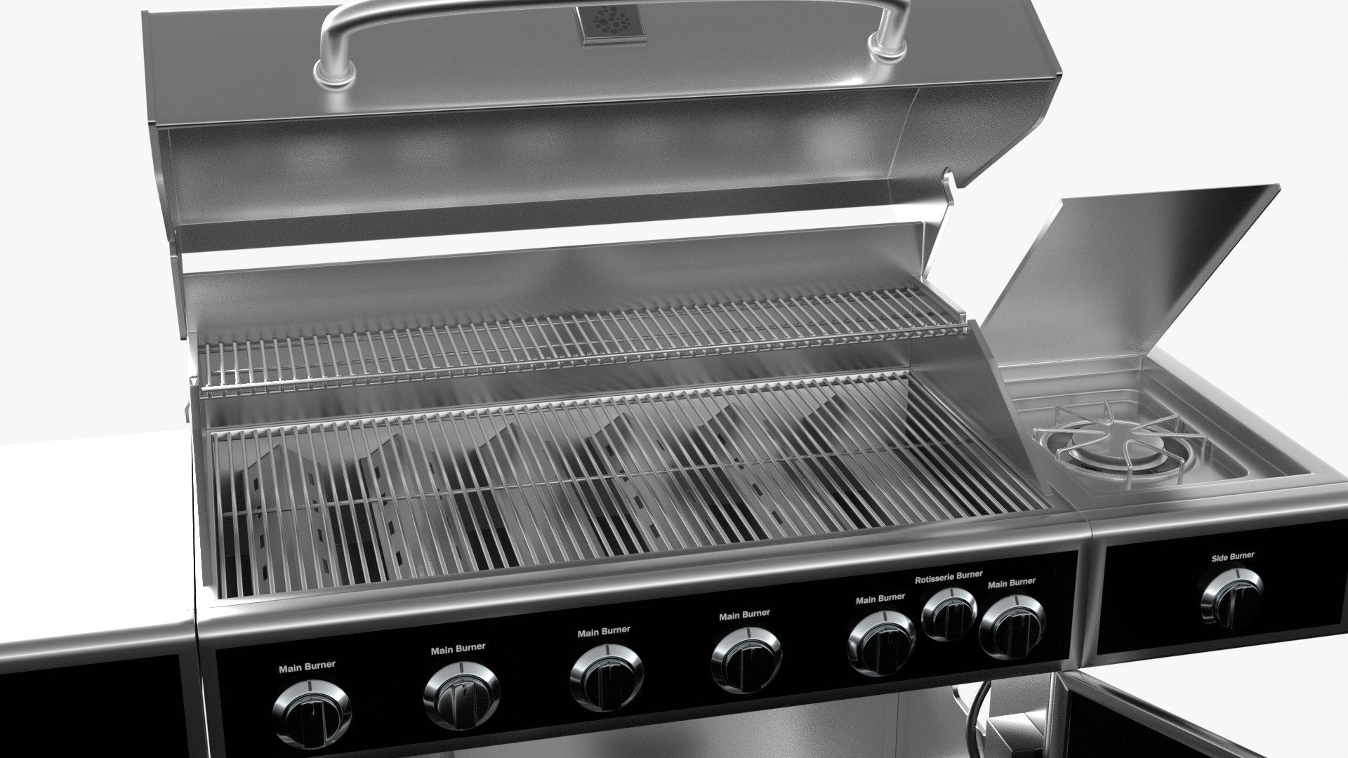 3D Model Grill Chrome - TurboSquid 1989639