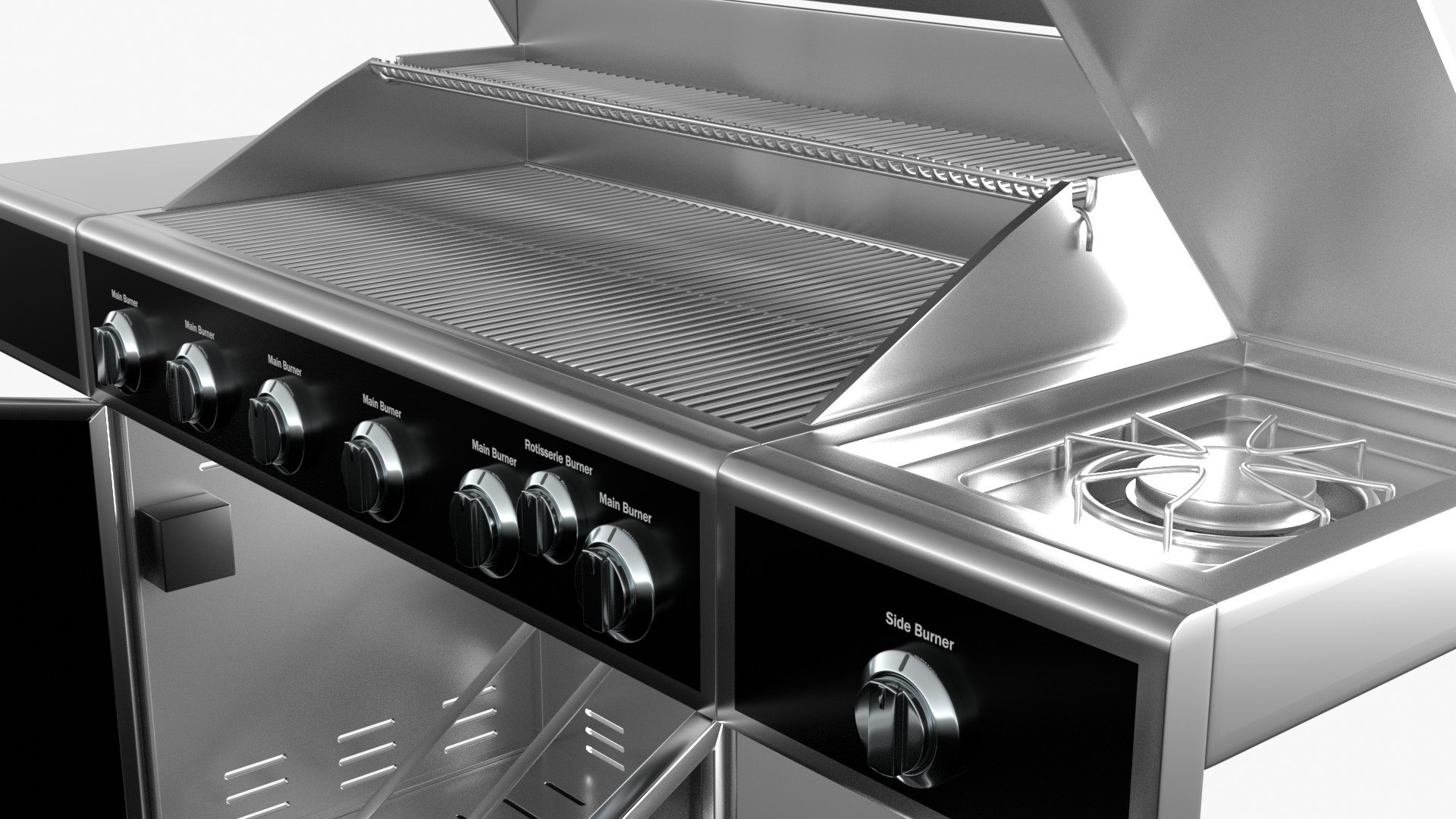 3D Model Grill Chrome - TurboSquid 1989639