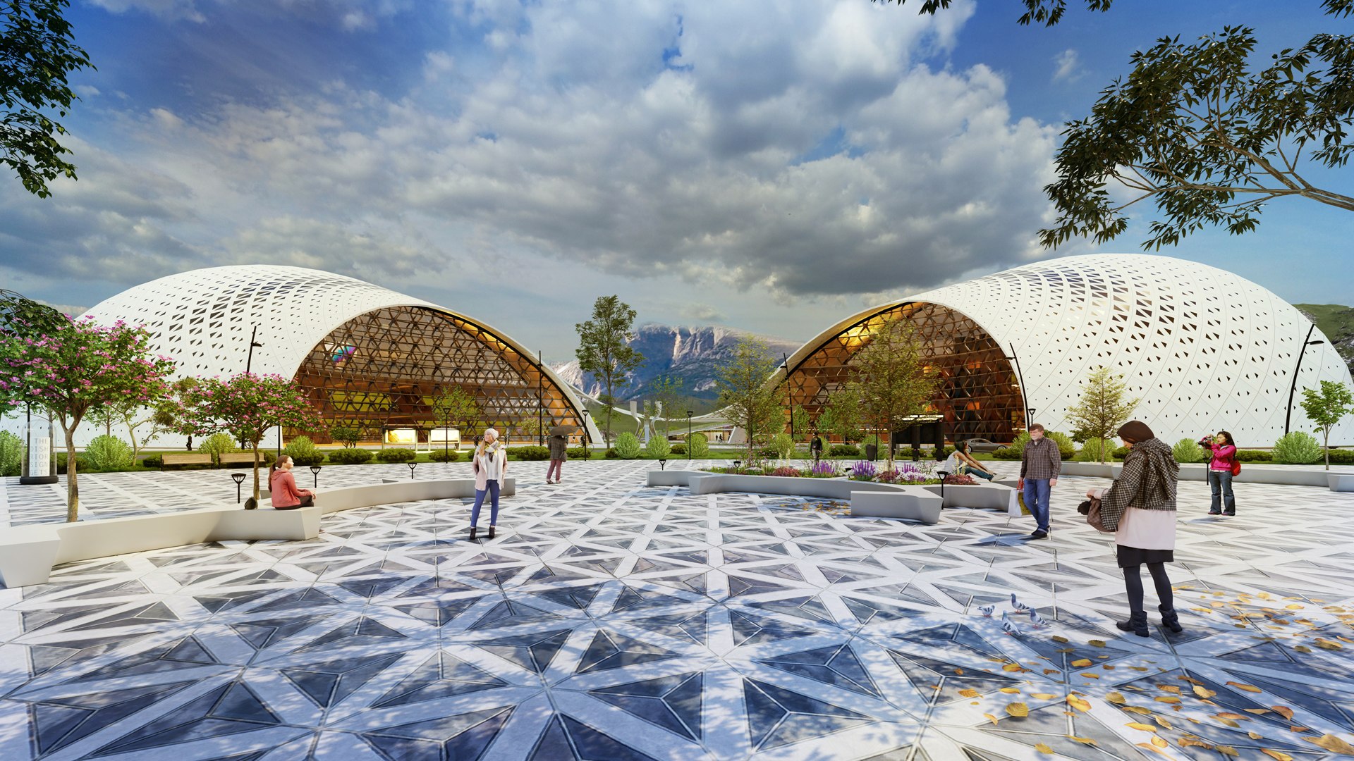 3D Modern Commercial Building Model - TurboSquid 2389399