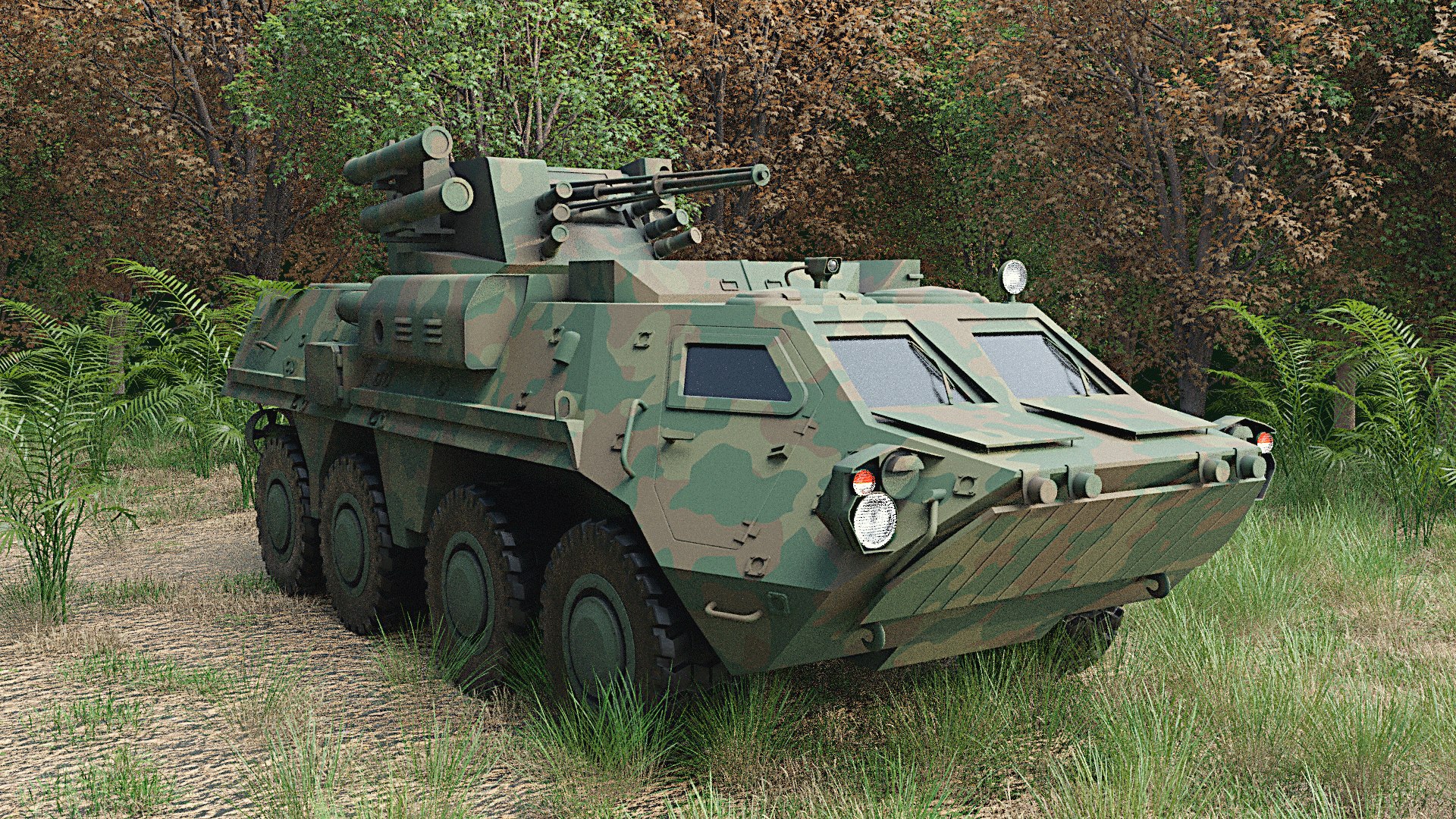 3D Model BTR 4E Low Poly HQ - TurboSquid 2165277