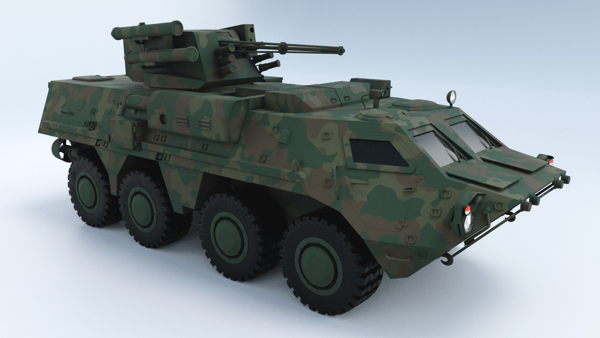 3D Model BTR 4E Low Poly HQ - TurboSquid 2165277