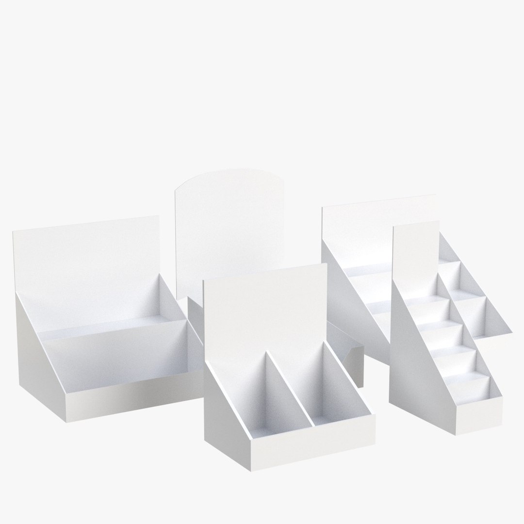 3D Counter Display Mockups Model - TurboSquid 1486193