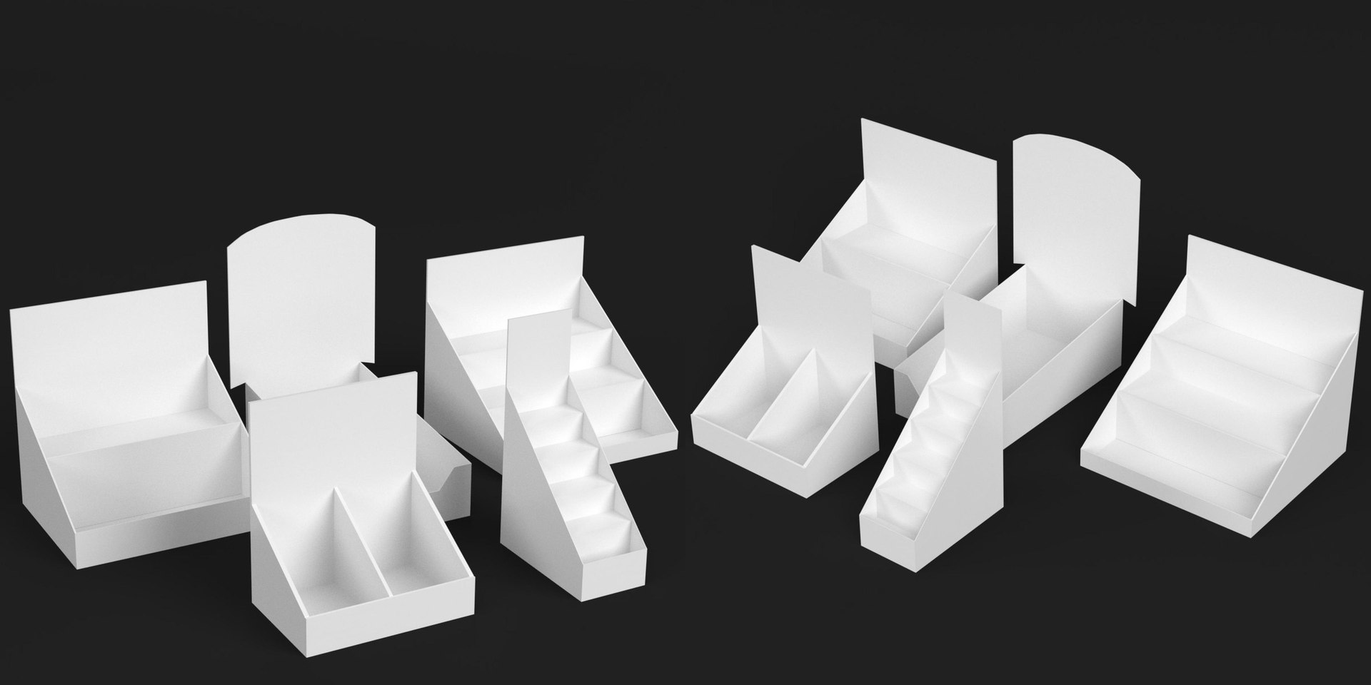 3D Counter Display Mockups Model - TurboSquid 1486193