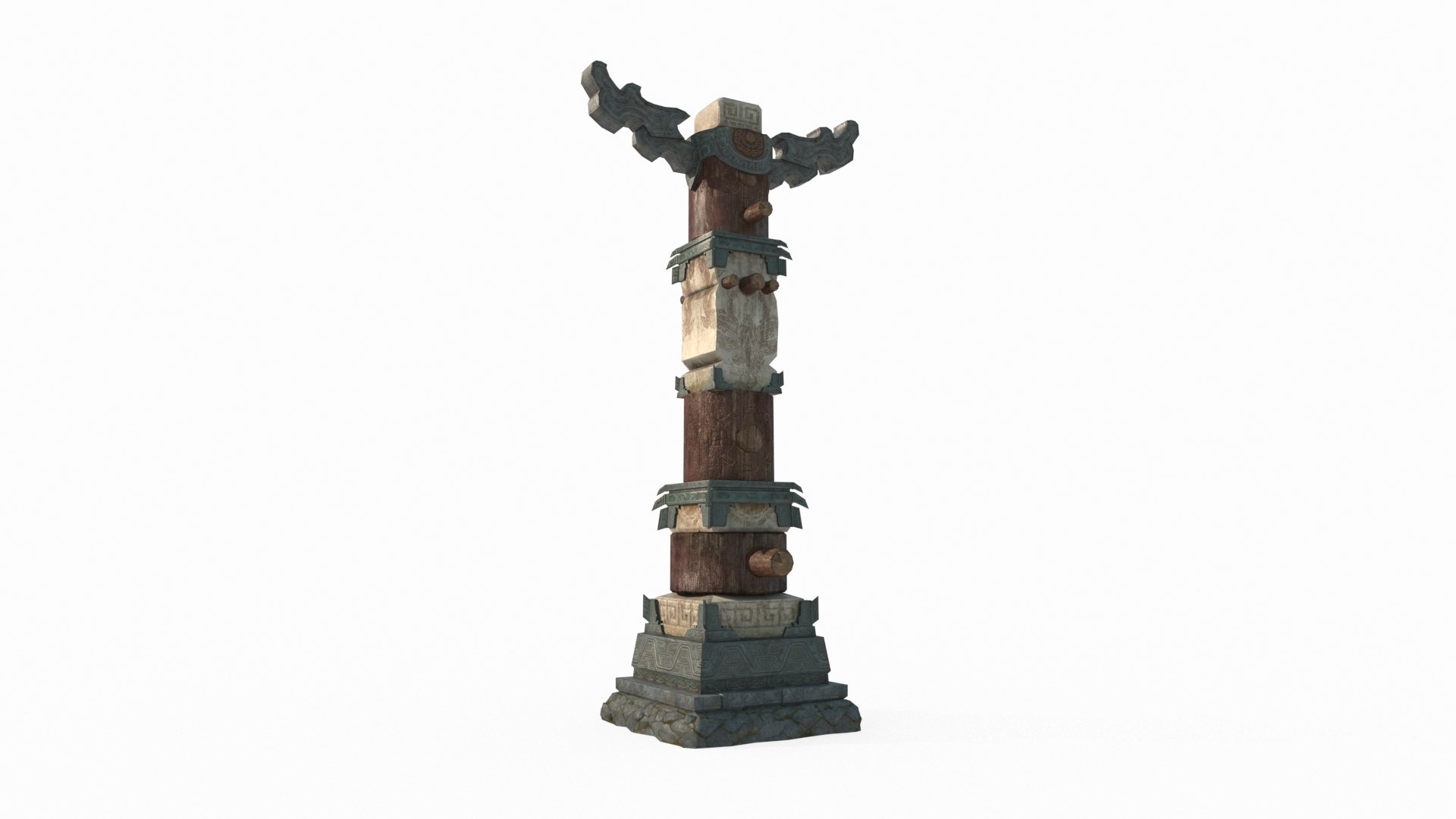 Ancient Totem Pillars Model - TurboSquid 2144378
