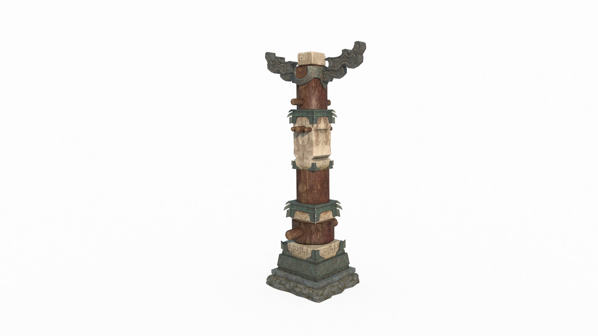 Ancient Totem Pillars Model - TurboSquid 2144378