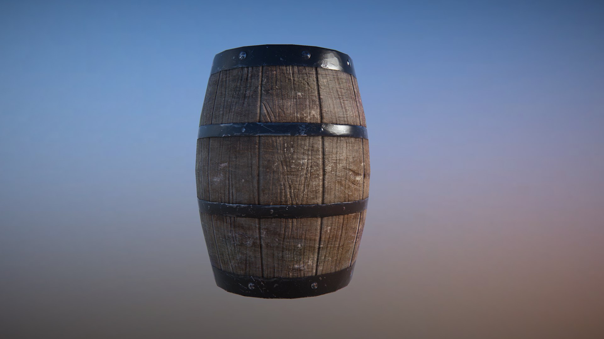 medieval barrel ready obj