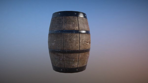 medieval barrel ready obj