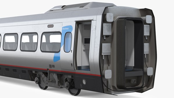 3D model acela express coach rigged - TurboSquid 1444073
