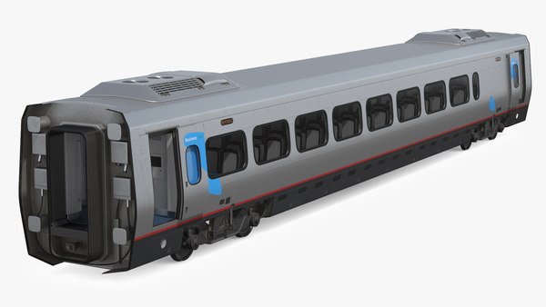 3D model acela express coach rigged - TurboSquid 1444073