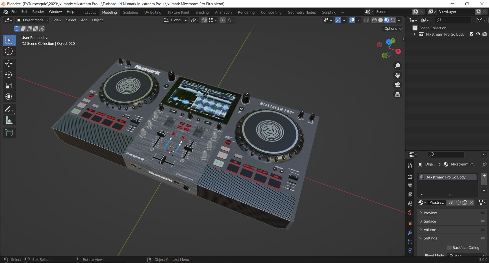 3D Standalone Streaming DJ Controller Numark Mixstream Pro Model ...