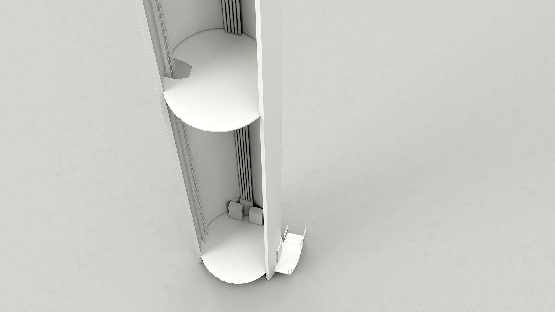 Offshore Wind Turbine Cutaway No Materials 3D Model - TurboSquid 2187302