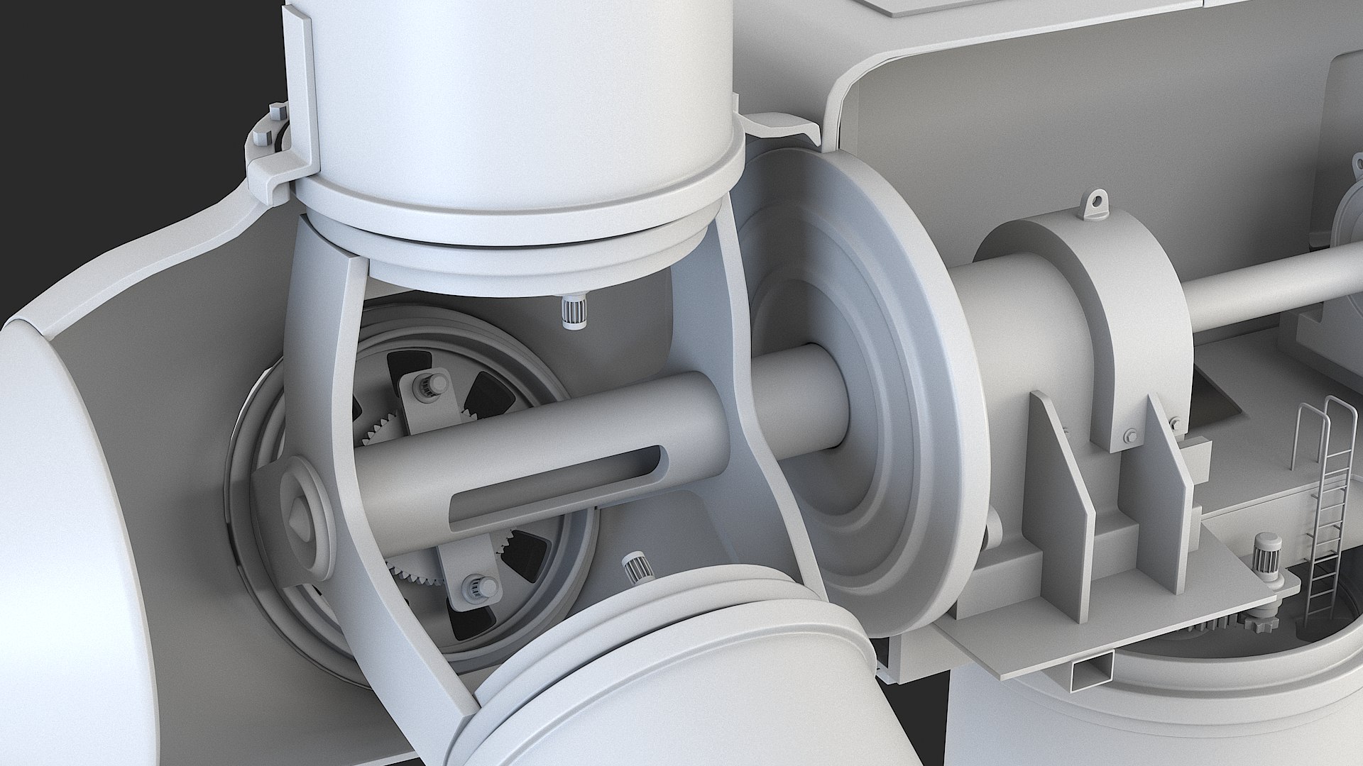 Offshore Wind Turbine Cutaway No Materials 3D Model - TurboSquid 2187302