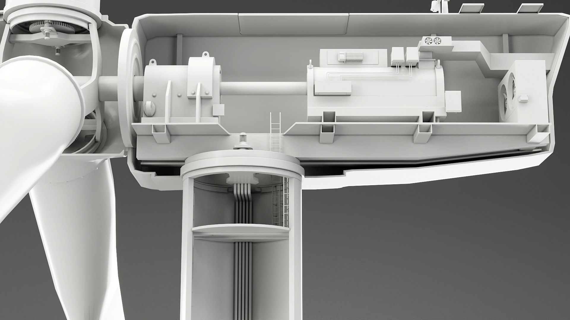 Offshore Wind Turbine Cutaway No Materials 3D Model - TurboSquid 2187302