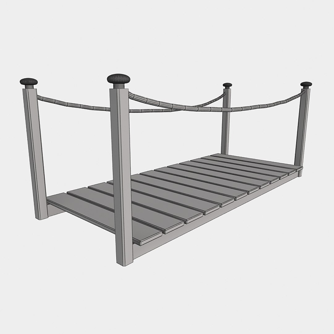 Tropical Wooden Bridge Rope Ma