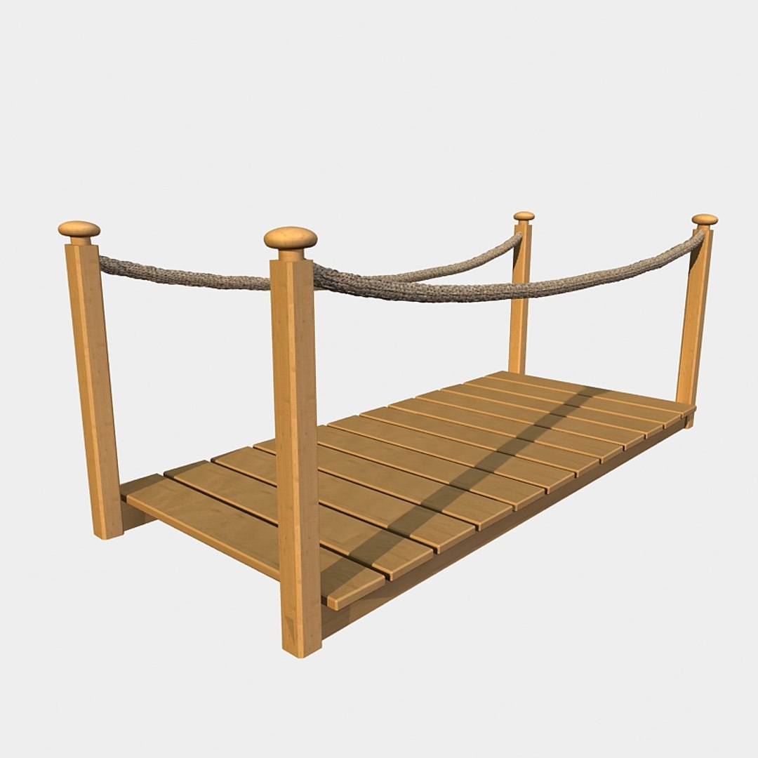 Tropical Wooden Bridge Rope Ma