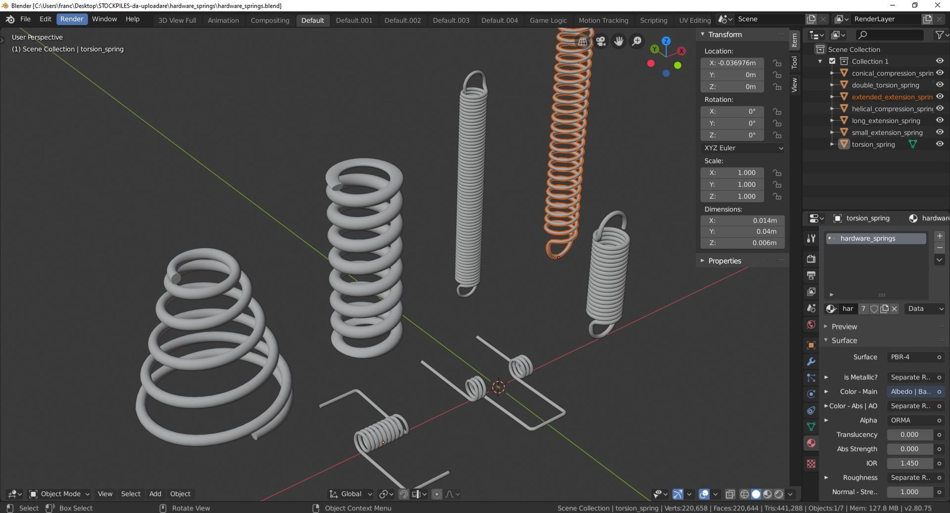 3D Hardware Springs - TurboSquid 1451911