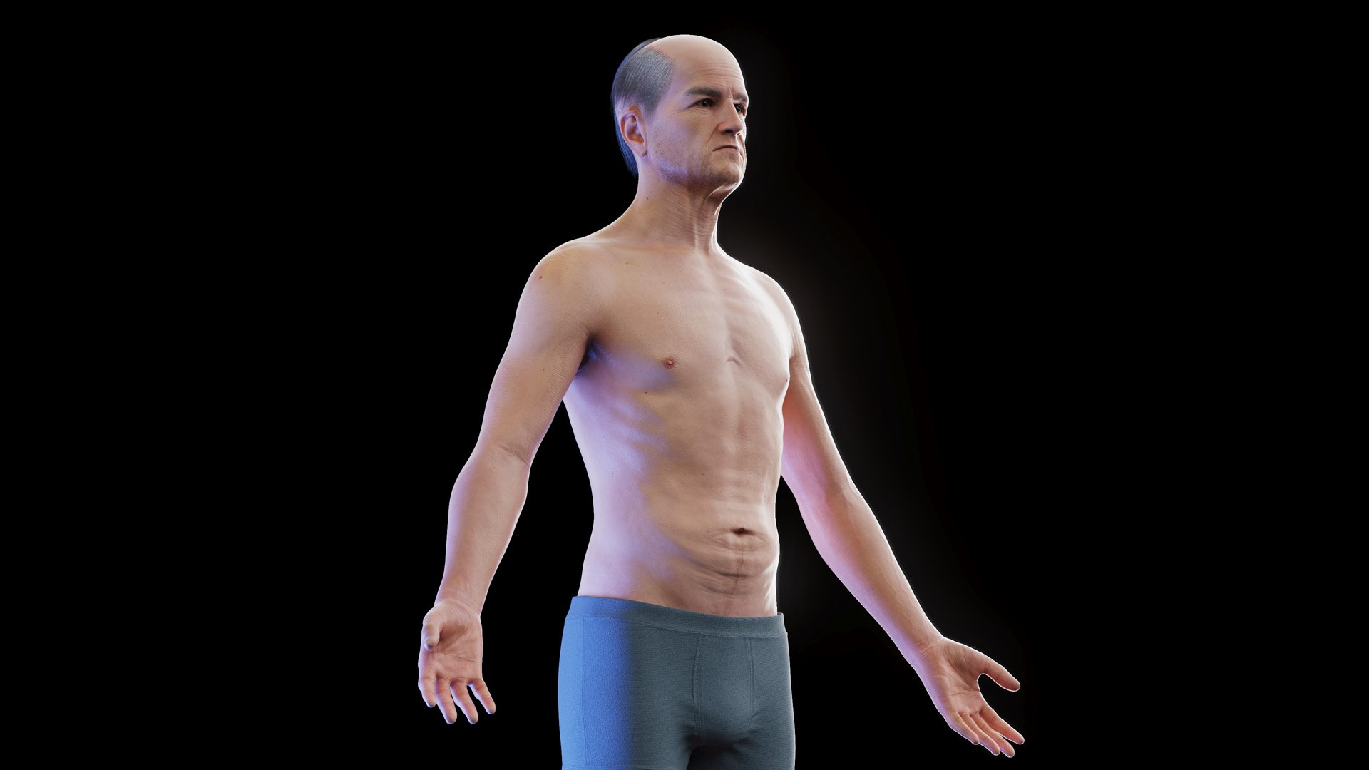 modèle 3D de Anatomie Humaine Aîné Corps Masculin - TurboSquid 2025530