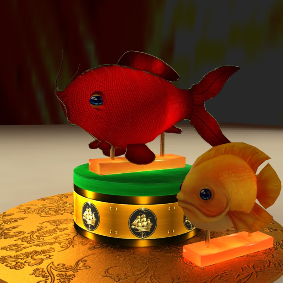 3D Chinese Red Fish Lantern Model - TurboSquid 1315260