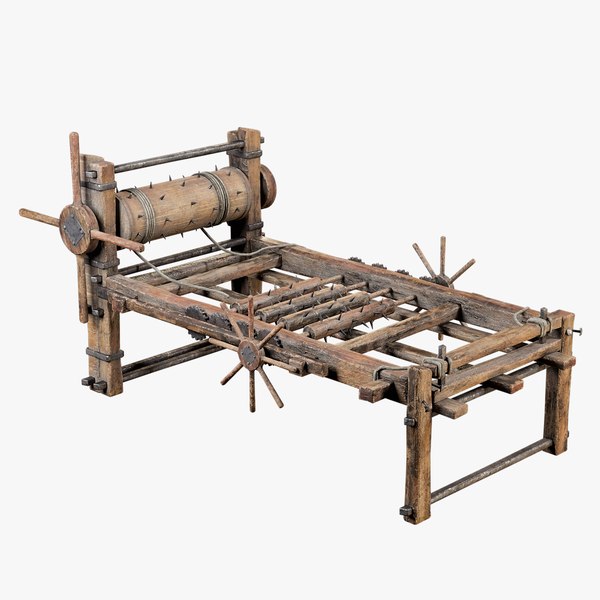 modelo 3d Dispositivo de tortura medieval con potro de púas ...