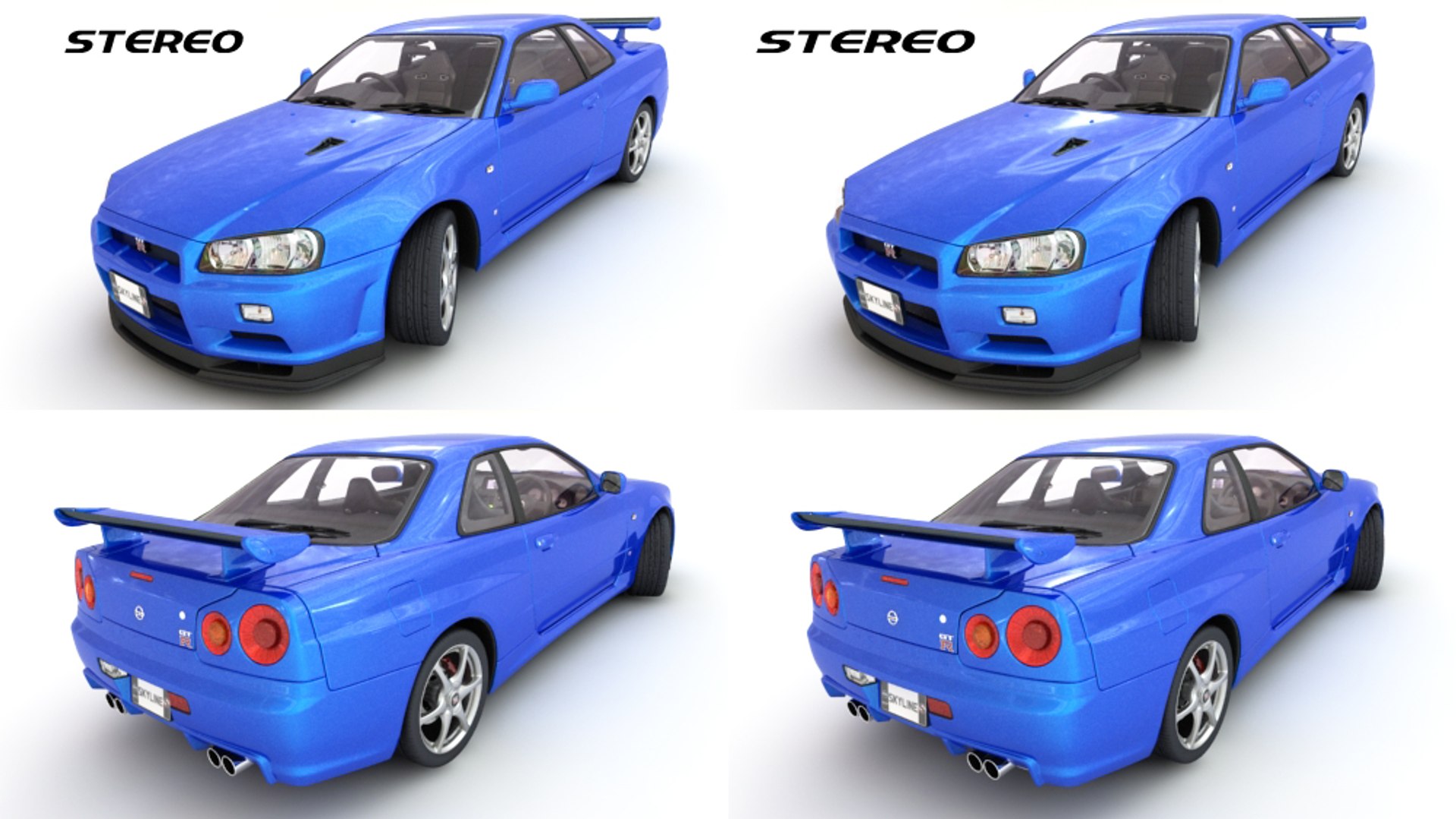 Nissan skyline gt-r v-spec 3D model - TurboSquid 1187351