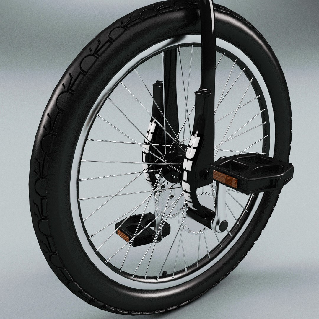 Unicycles Modelled 3d Model