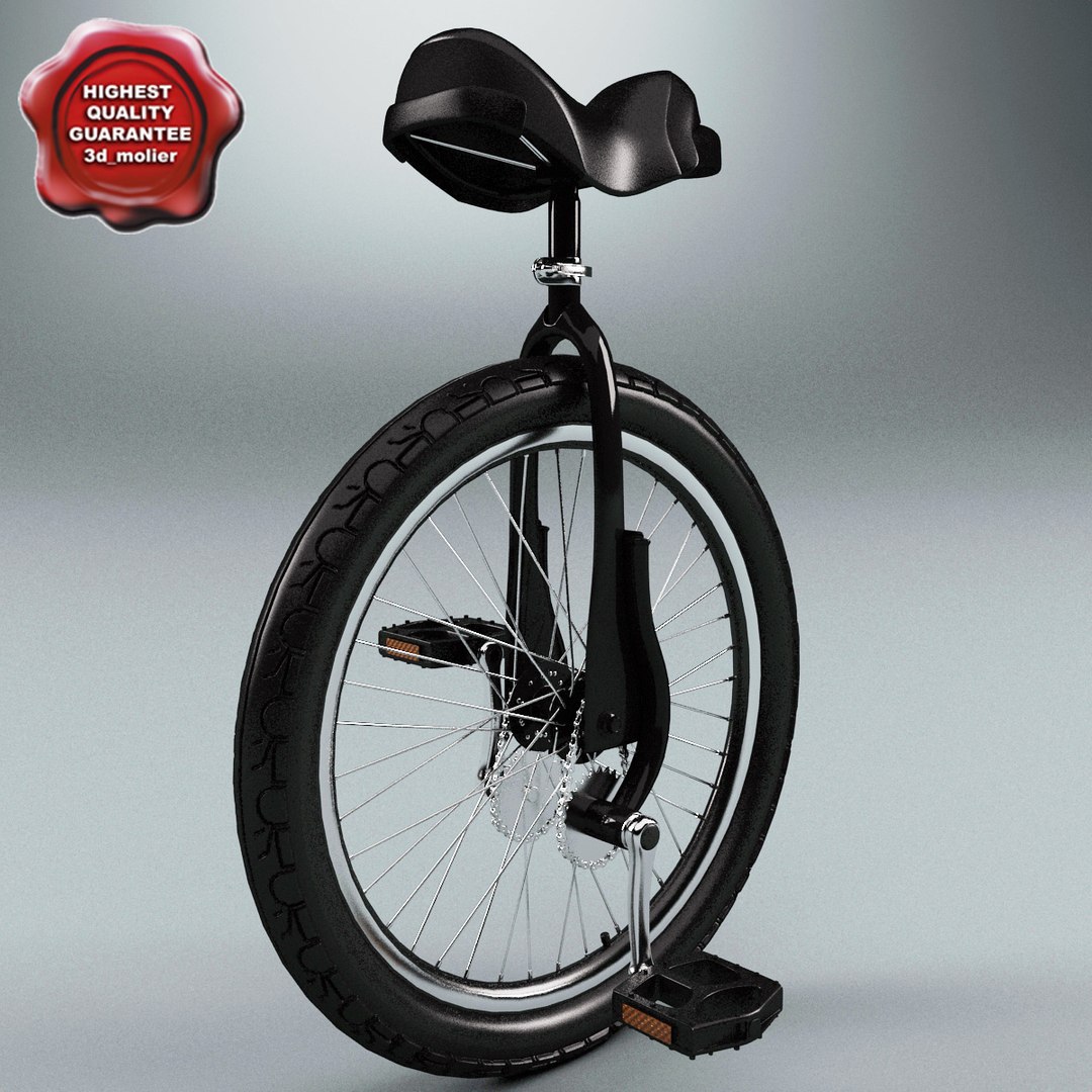 Unicycles Modelled 3d Model