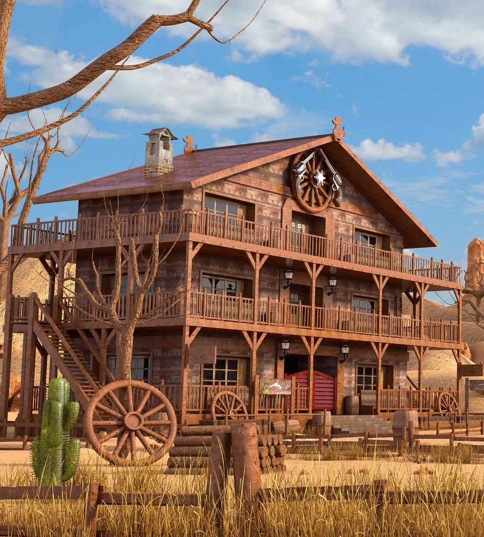 3D Western Ranch Landscape Model - TurboSquid 1243221