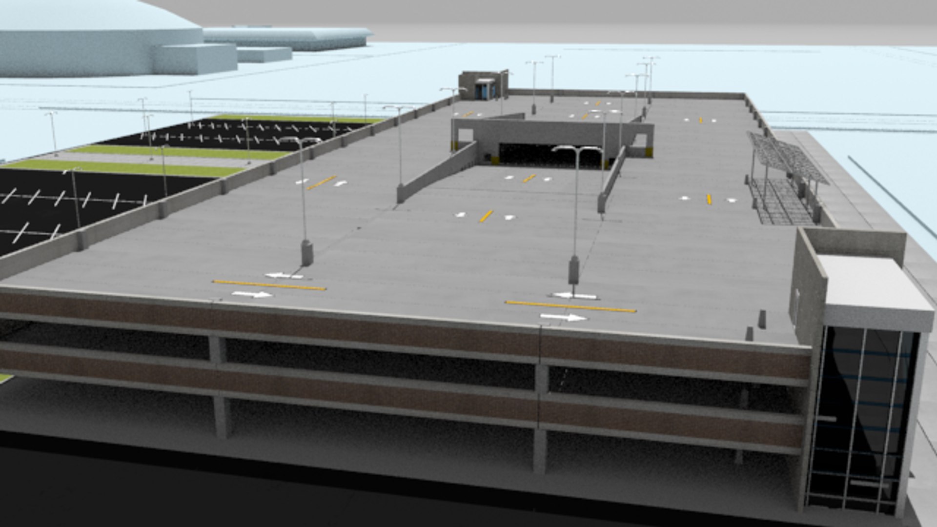 Precast Parking Garage 3D - TurboSquid 1198054
