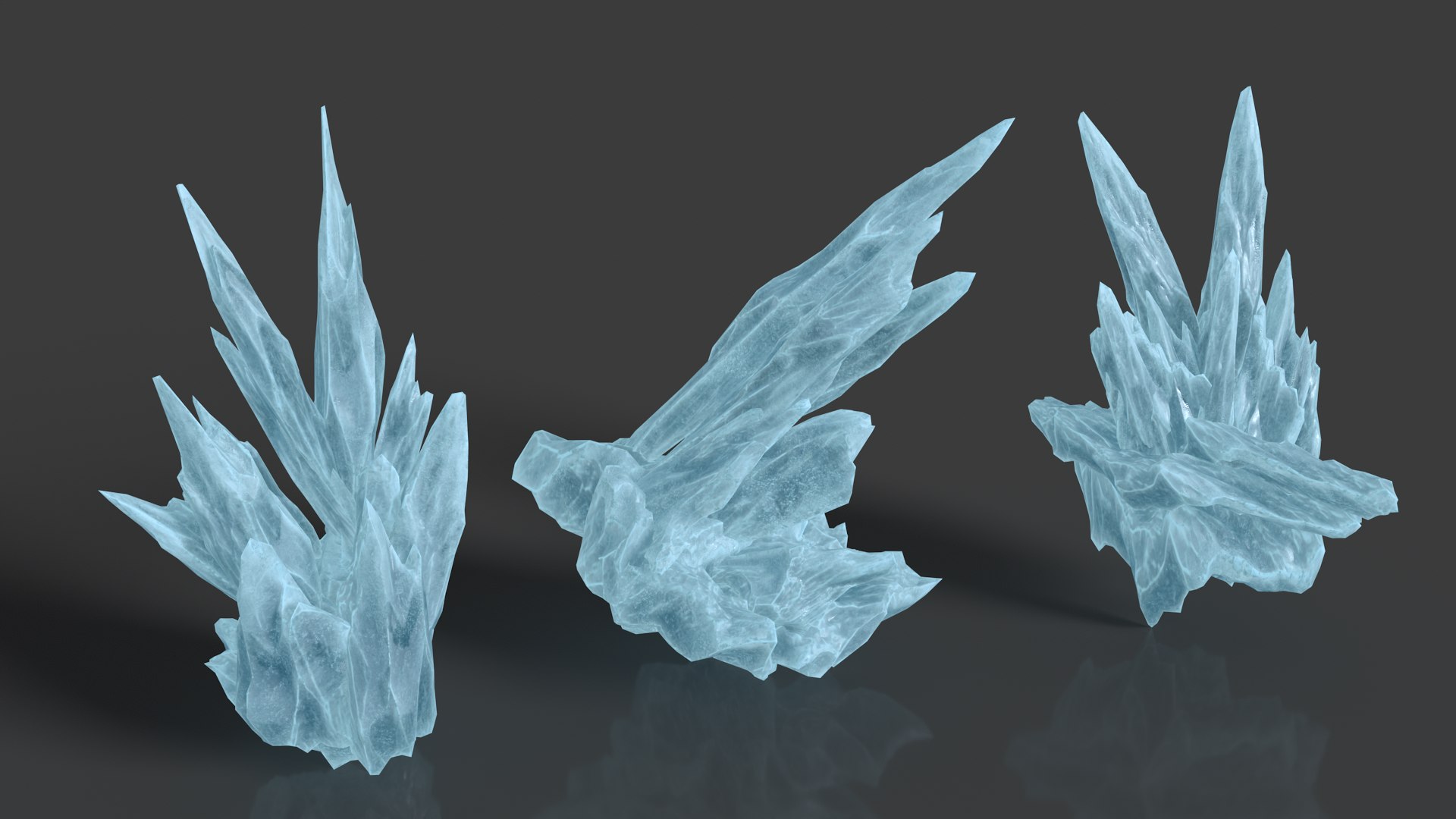 3D 40 Low Poly Spiky Ice Cave Modulars - 241002 - TurboSquid 2288014