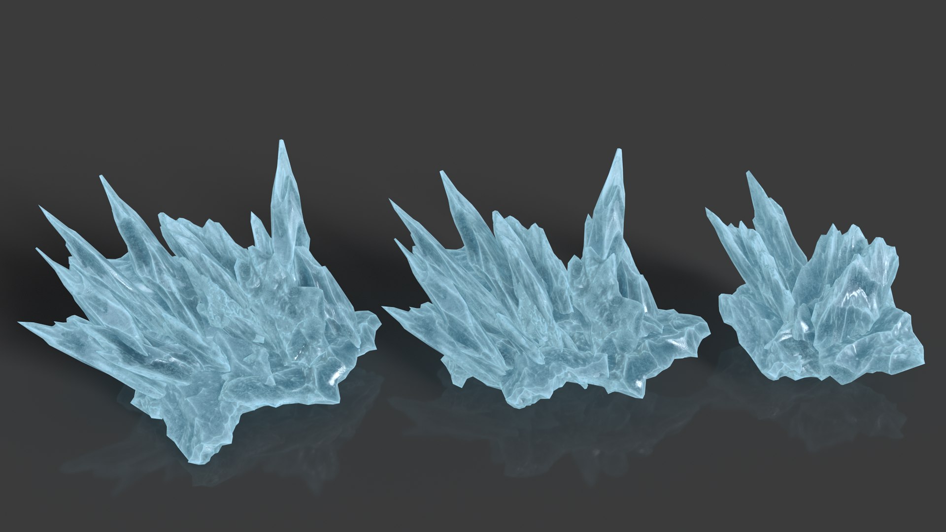 3D 40 Low Poly Spiky Ice Cave Modulars - 241002 - TurboSquid 2288014