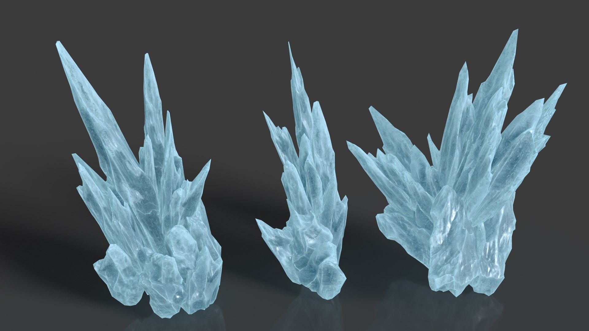3D 40 Low Poly Spiky Ice Cave Modulars - 241002 - TurboSquid 2288014