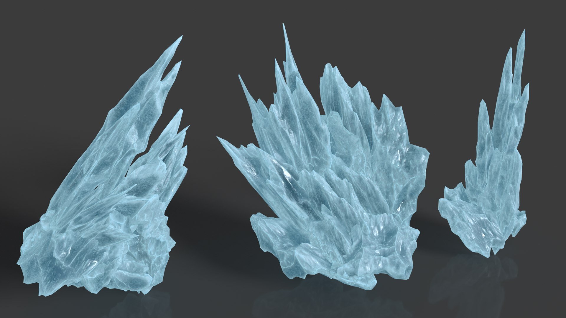 3D 40 Low Poly Spiky Ice Cave Modulars - 241002 - TurboSquid 2288014