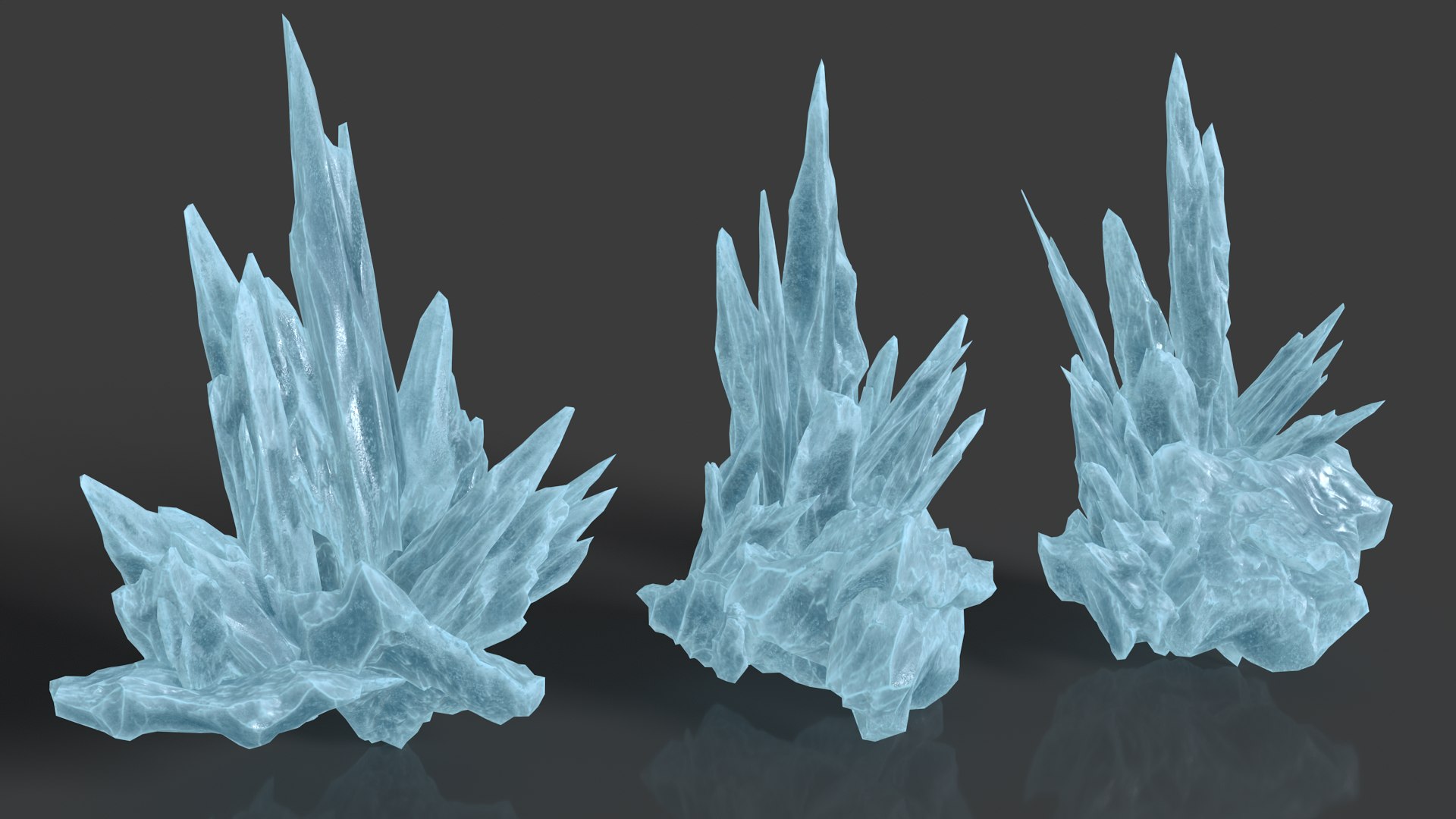 3D 40 Low Poly Spiky Ice Cave Modulars - 241002 - TurboSquid 2288014