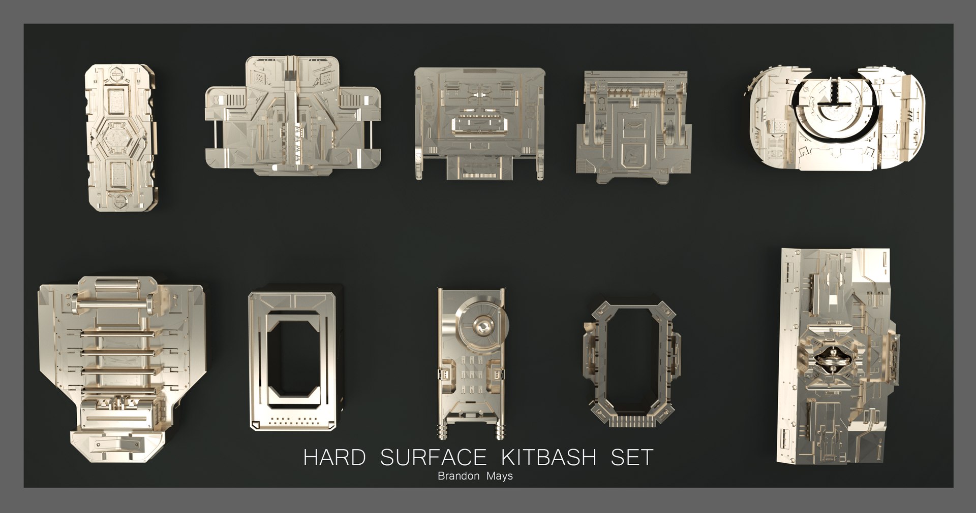 Hard Surfaces Boxes Kitbashing 3D Model - TurboSquid 1159736
