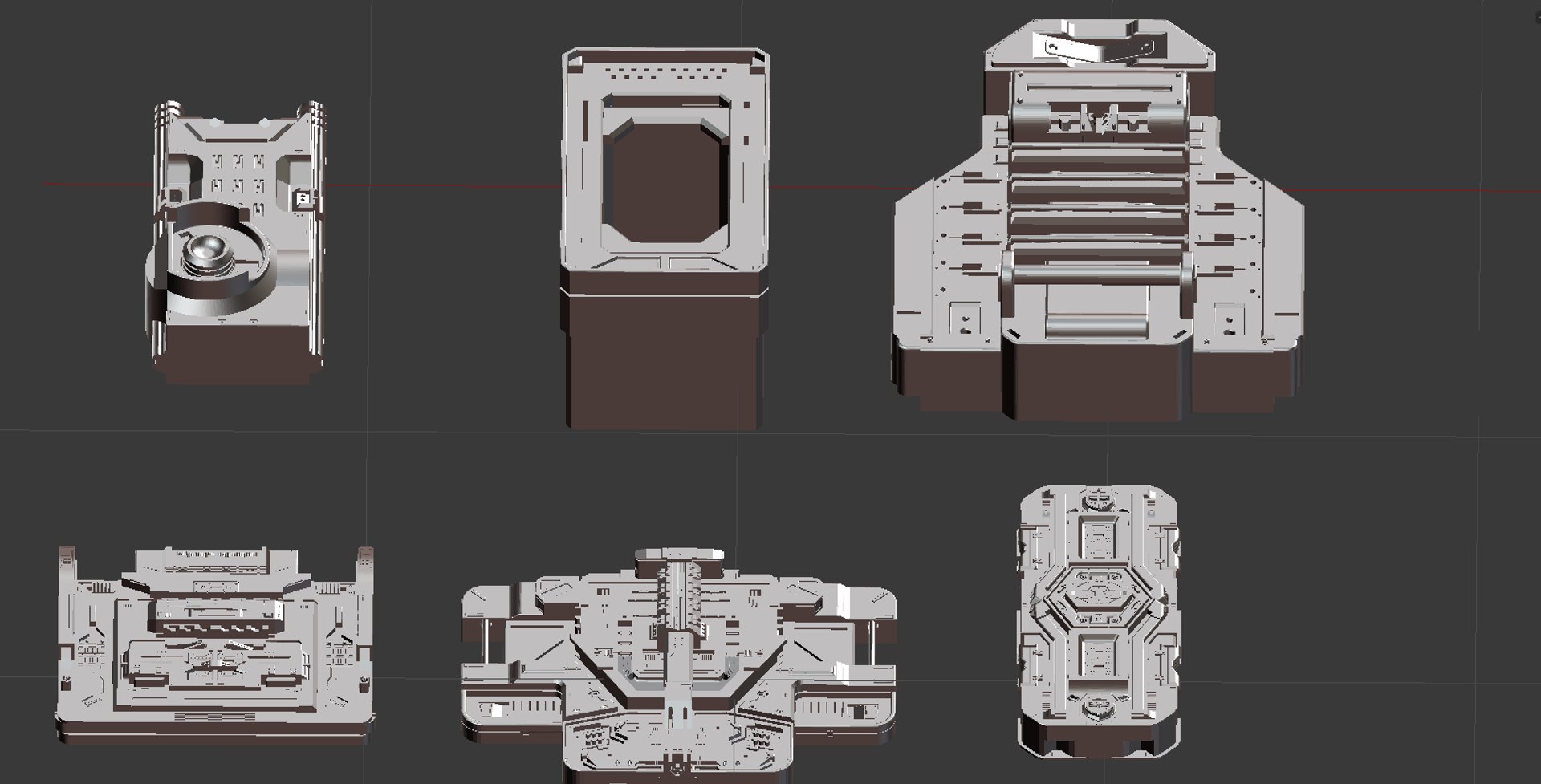 Hard Surfaces Boxes Kitbashing 3D Model - TurboSquid 1159736