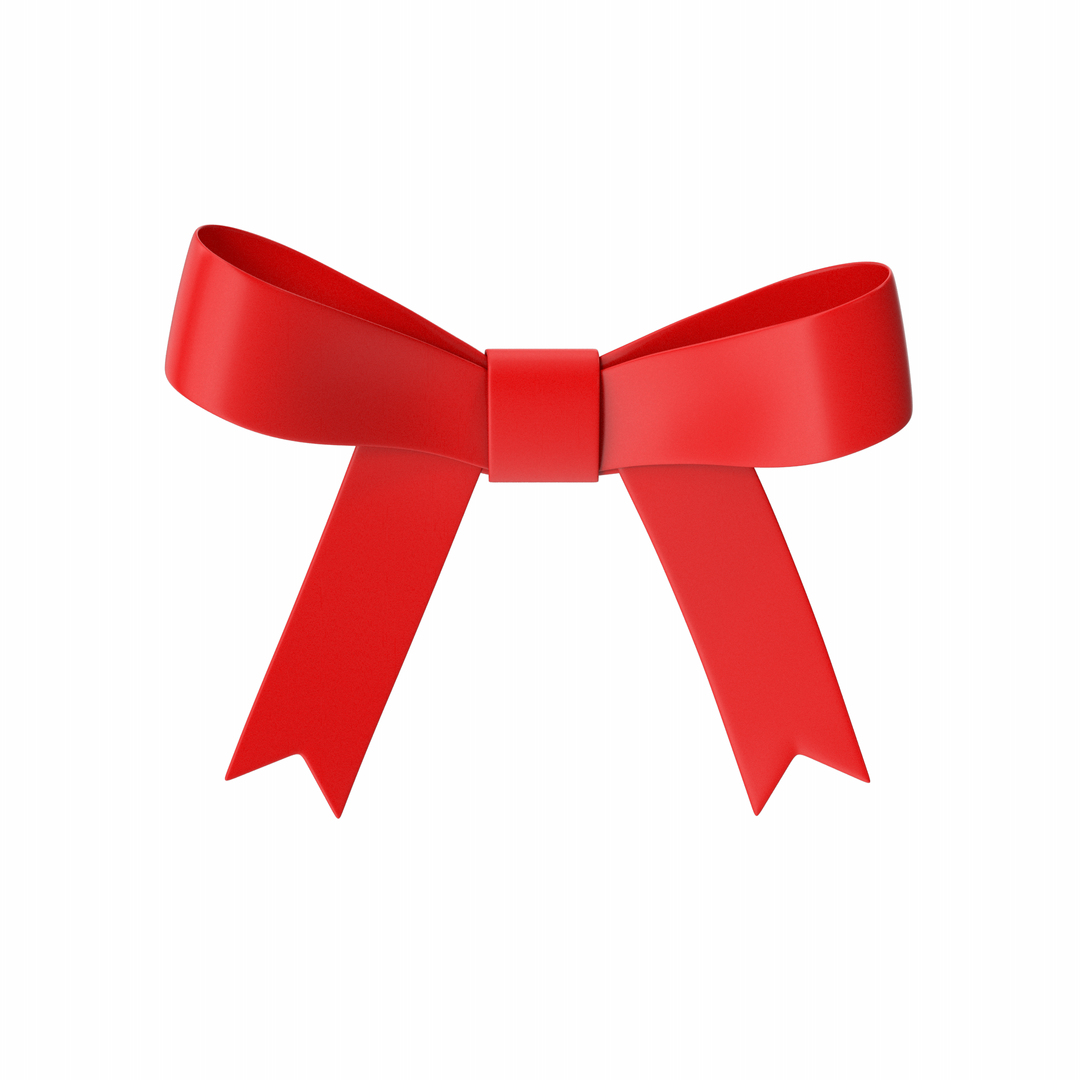 3D Model Red Gift Bow - TurboSquid 2152970