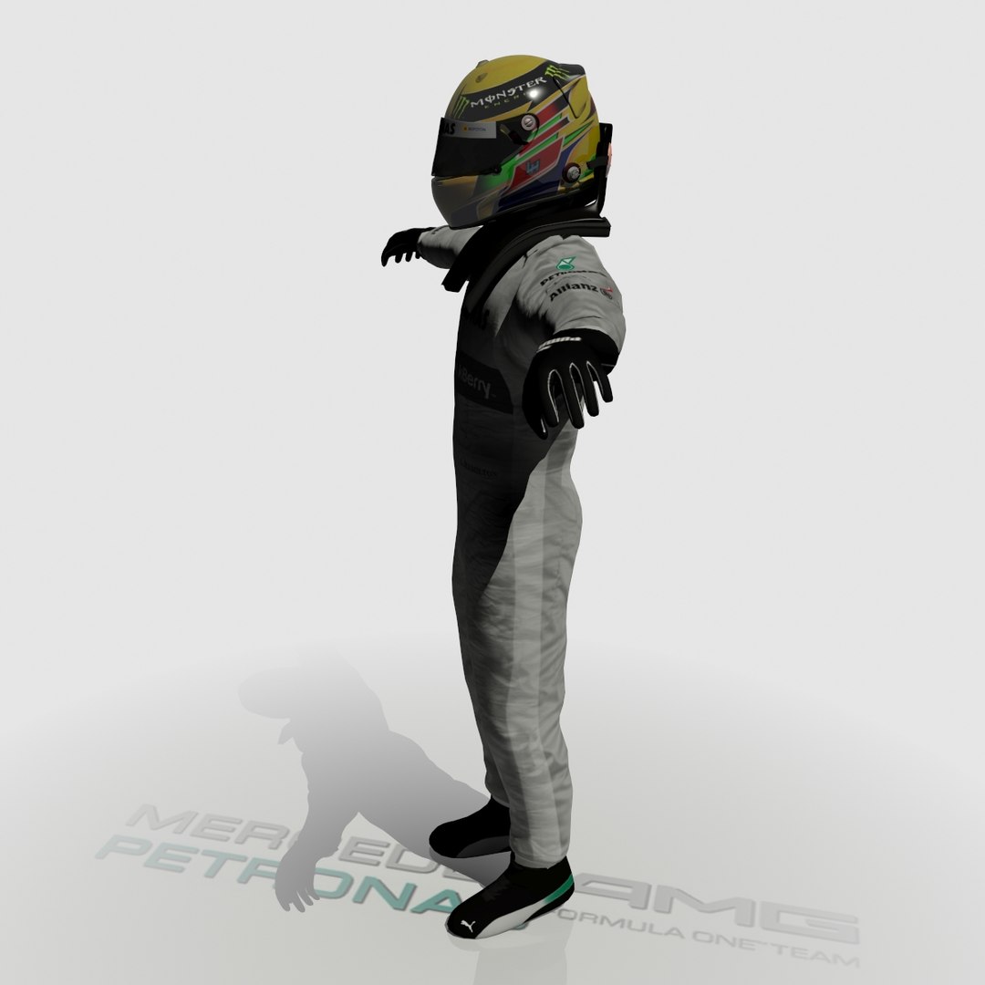 Formula Driver Lewis Hamilton 3d Model