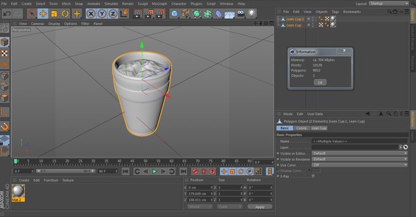 3D lean cup model - TurboSquid 1470704