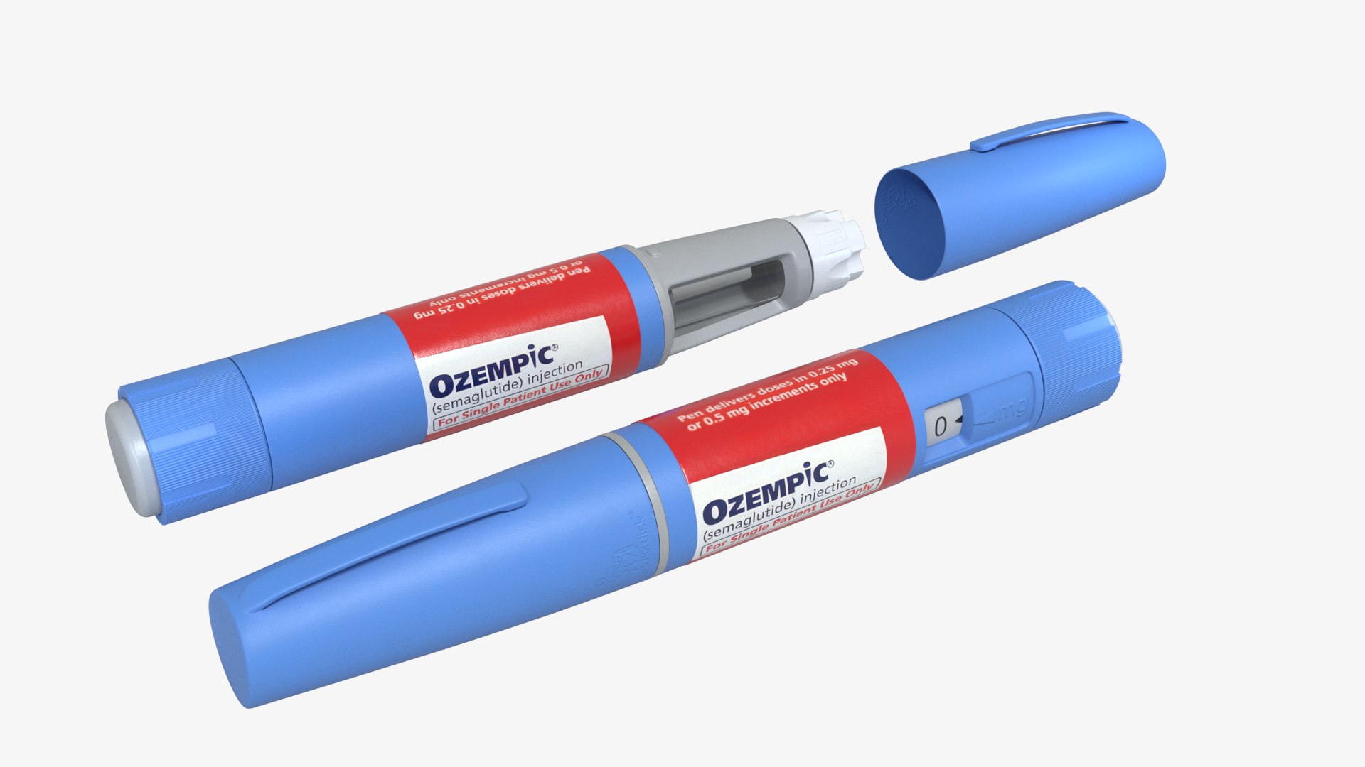 3D Ozempic Wegovy Mounjaro 3 Pack Model - TurboSquid 2343394