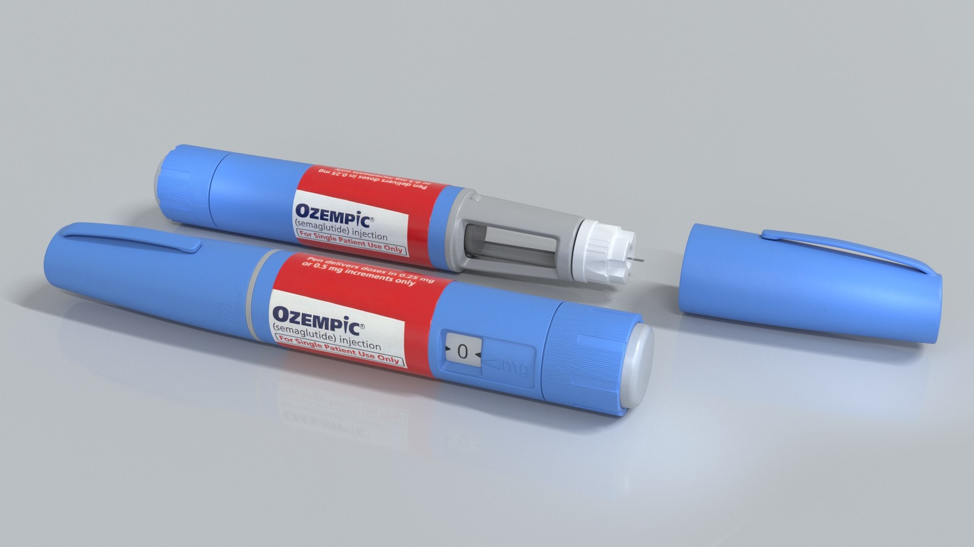 3D Ozempic Wegovy Mounjaro 3 Pack Model - TurboSquid 2343394