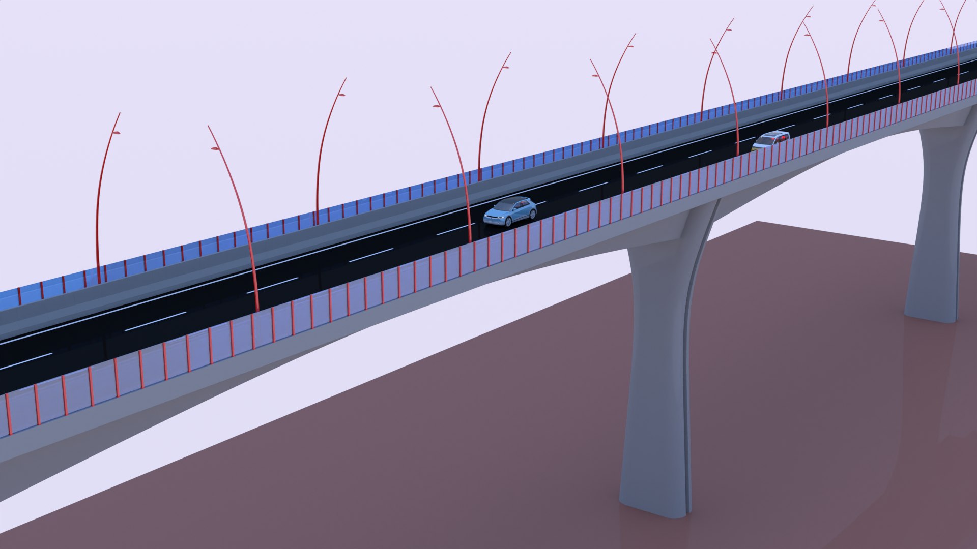 3D Road Bridge With Cars 2023 Model - TurboSquid 2097254