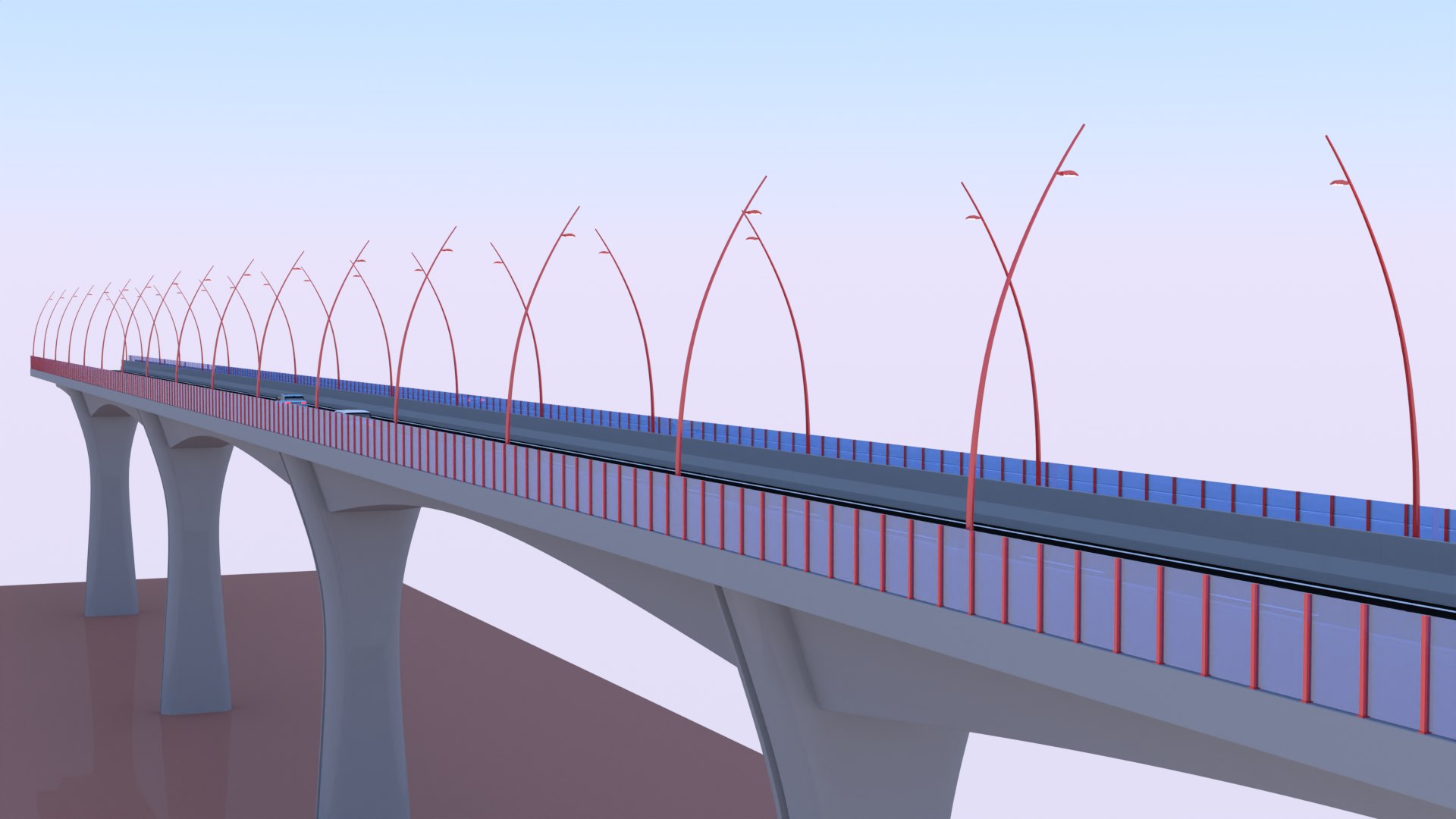 3D Road Bridge With Cars 2023 Model - TurboSquid 2097254