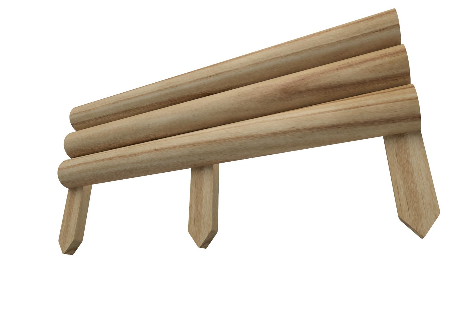 3D Wood log barrier model - TurboSquid 1964336