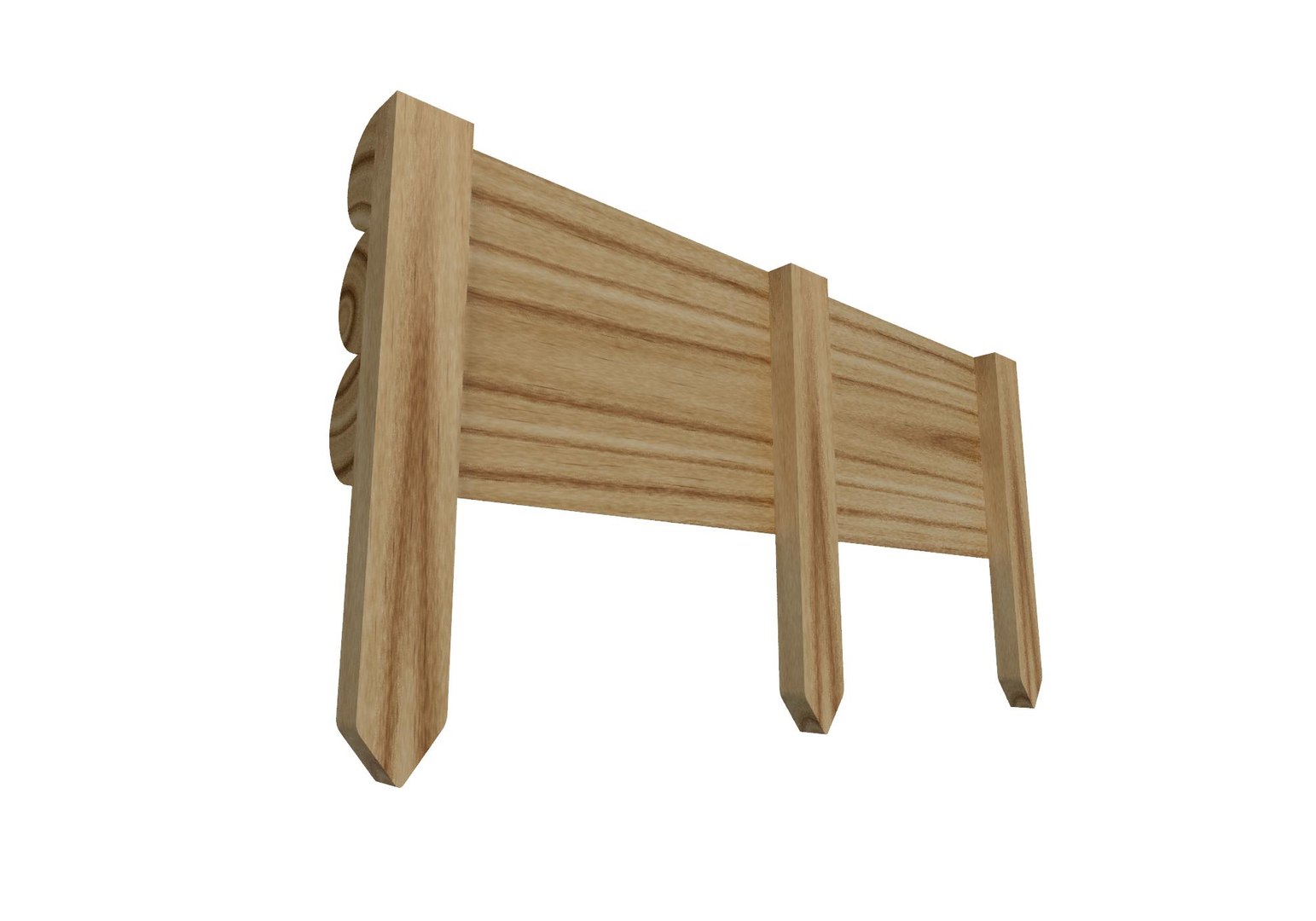 3D Wood log barrier model - TurboSquid 1964336