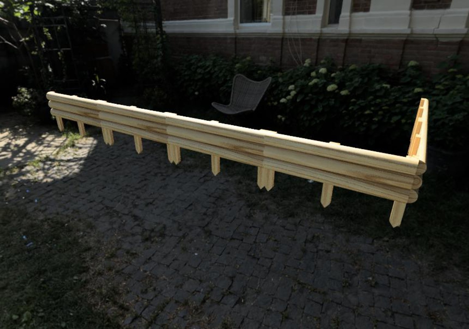 3D Wood log barrier model - TurboSquid 1964336