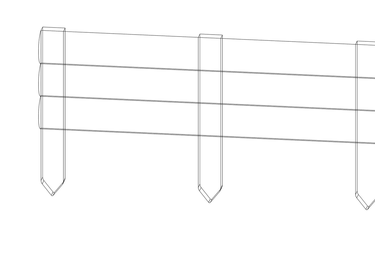 3D Wood log barrier model - TurboSquid 1964336