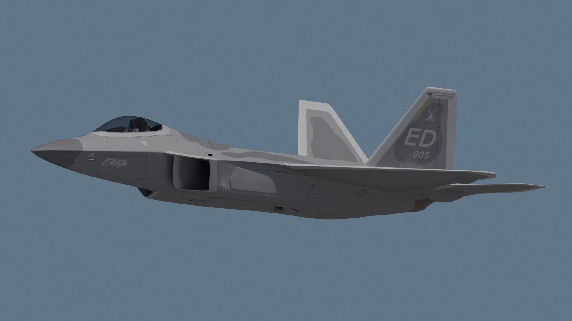 3d f-22 raptor