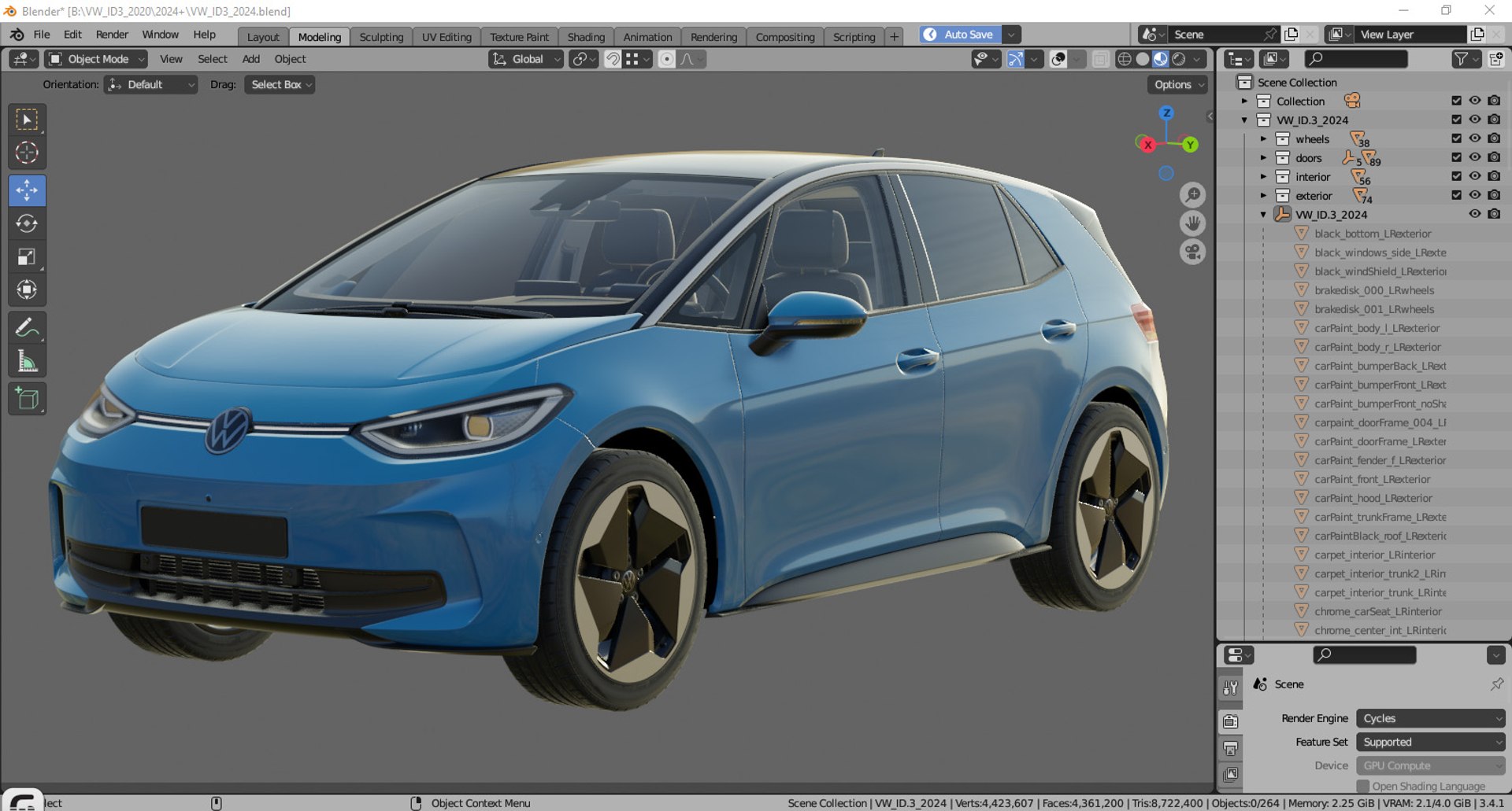 3D VW ID3 2024 Model - TurboSquid 2149730