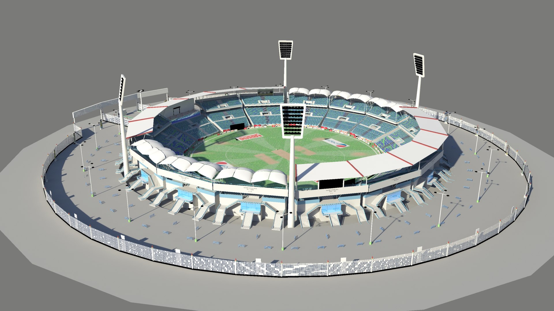 3D Cricket Stadium - TurboSquid 1696652