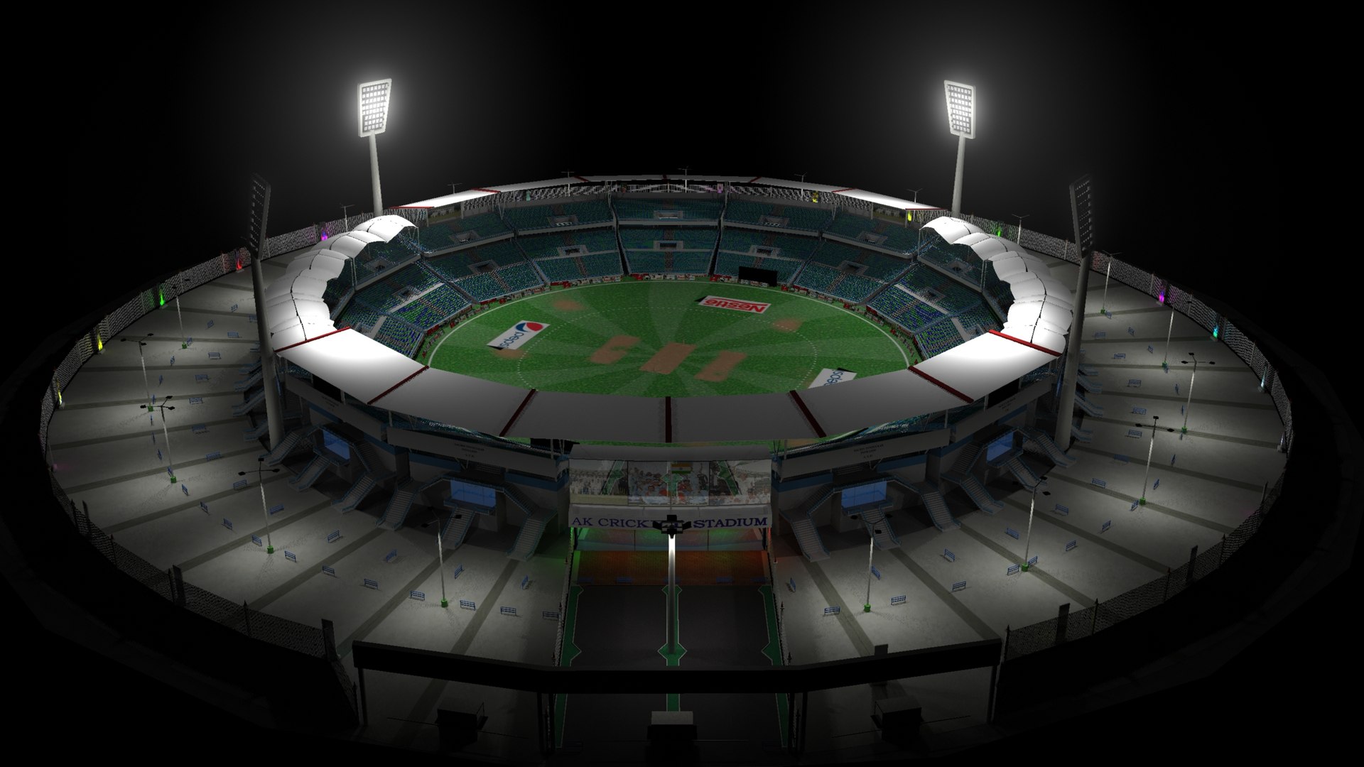 3D Cricket Stadium - TurboSquid 1696652